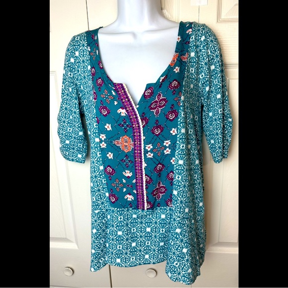 Anthropologie | Tops | New Anthro Akemi Kin Inkatha Trival Top Short ...